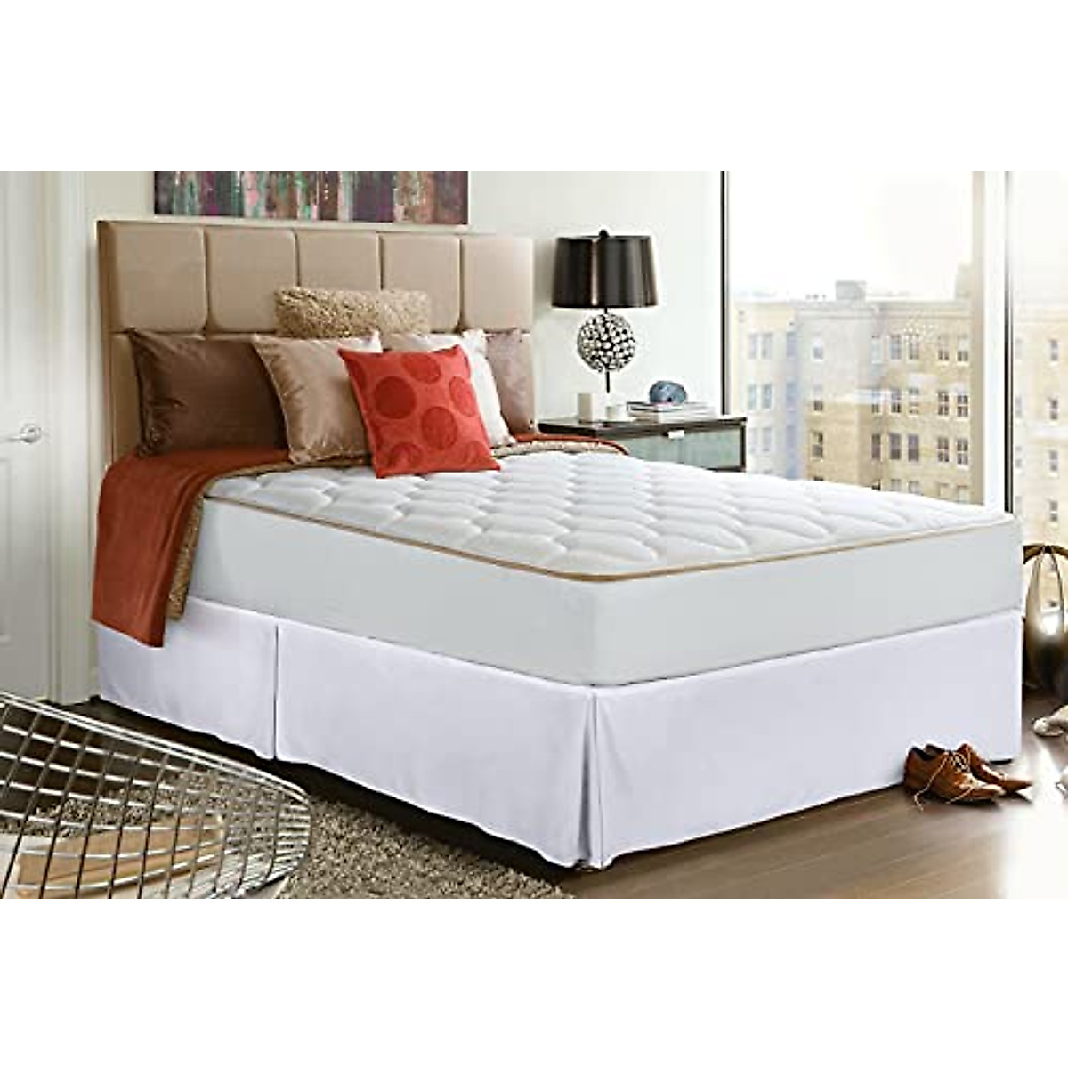 Utopia Bedding King Bed Skirt - Soft Quadruple Pleated Ruffle - Easy Fit with 16 Inch Tailored Drop - Hotel Quality, Shrinkage and Fade Resistant (King, White)