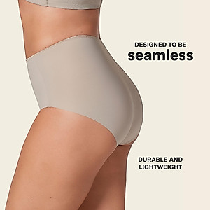 Leonisa Seamless High Waisted Hipster for Women No Show Womens Underwear Beige