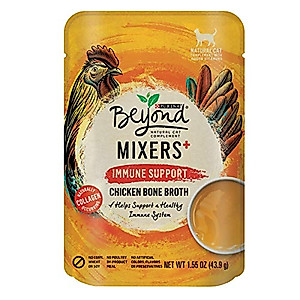 Beyond Purina Limited Ingredient, Natural Wet Cat Food Complement, Mixers Immune Support Chicken Bone Broth - (16) 1.55 oz. Pouches