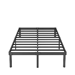 SunnyDaze 14 Inch High Platform California King Bed Frames No Box Spring Needed, Metal Cal King Bed Frame, Heavy Duty, Easy Assembly, Noise Free, Black