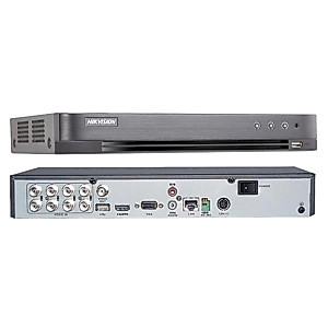Hikvision DS-7208HQHI-K1 H.265+ 8CH Turbo HD DVR + 4CH IP (UP to 4MP IP Camera) Supports UP to 4MP HD-TVI/AHD (3MP ONLY CH1~CH4), 2MP HD-CVI, CVBS, 1 SATA for HDD (HDD NOT Included)