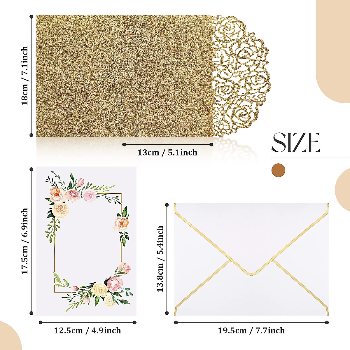 Tallew Wedding Pop up Card Set 3D Greeting Anniversary Card Romantic Wedding Congratulations Card with Envelope for Bride and Groom Valentine's Day Engagement Party Supplies(Arched Door Style)