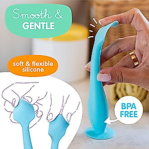 Bumco Baby Diaper Rash Cream Applicator - Baby Bum Brush Diaper Cream Spatula for Butt Paste Diaper Cream - Newborn Baby Essentials, Perfect for Baby Registry, Baby Shower Gifts - Blue