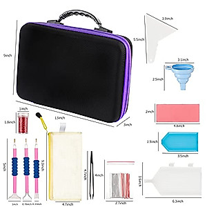 Douorgan Diamond Painting Storage Containers 60 Slots Diamond Painting Accessories and Tools Portable Diamond Painting Organizer Shockproof Diamond Art Storage Case Jewelry Beads Storage Box
