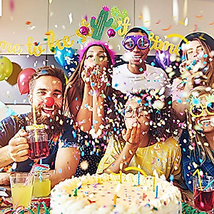 3 Pieces Mexican Fiesta Glitter Banner Taco Bout Love It's Time to Fiesta Cactus Pattern Garland Flag for Baby Shower Bridal Wedding Engagement Party Decorations