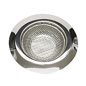 Keeney K820-33 2 Pcs Stainless Steel Kitchen Sink Drain Strainer Wide Rim 4.5" Diameter (Large) Anti Clogging Technology (2 Piece)