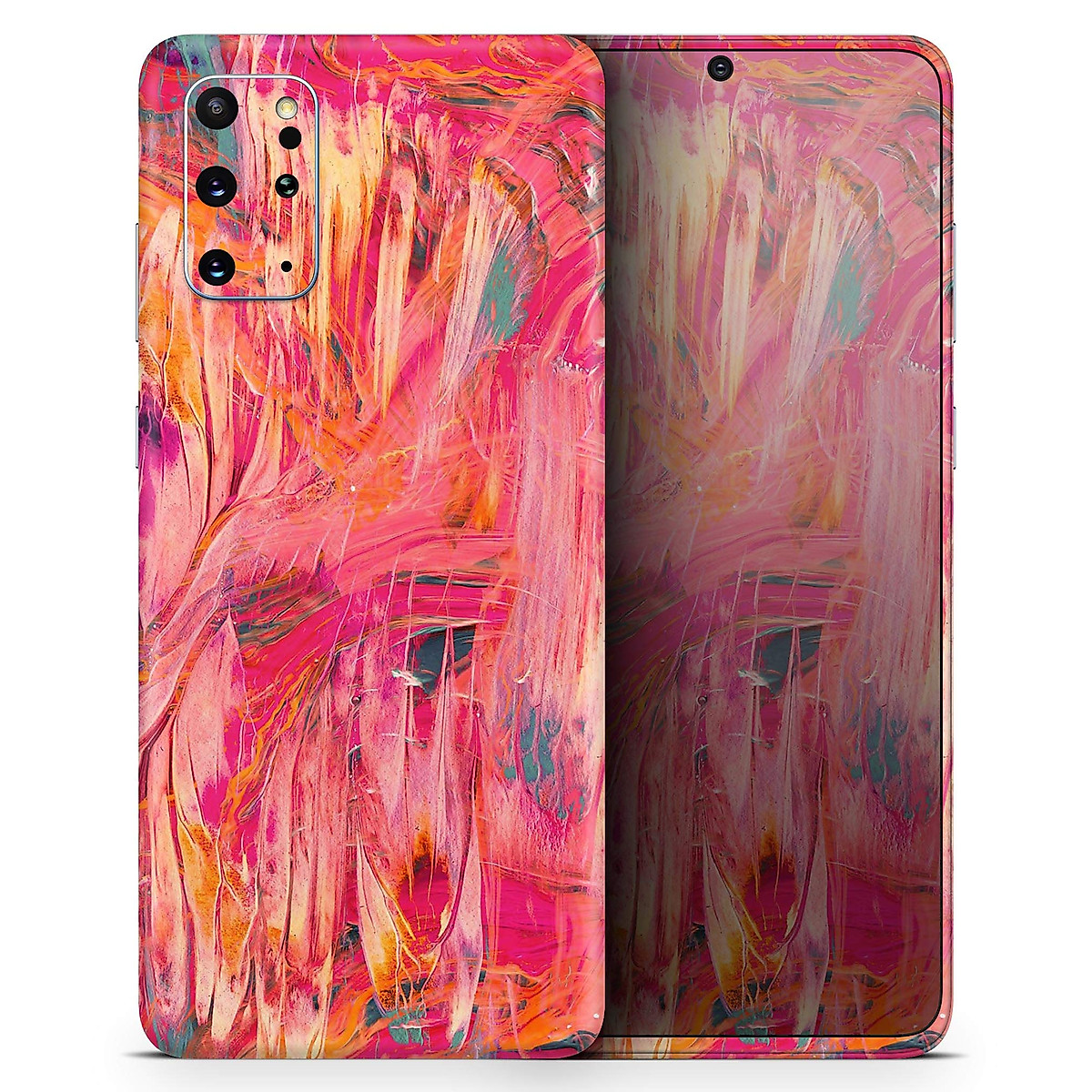 DesignSkinz Liquid Abstract Paint Remix V61 Protective Vinyl Decal Wrap Skin Cover Compatible with The Samsung Galaxy S20 (Screen Trim & Back Glass Skin)