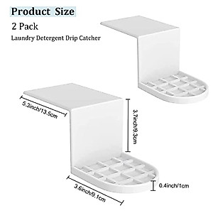 [2 Pack] Laundry Detergent Cup Holder, Laundry Detergent Drip Catcher to Keeps Room Tidy, No More Leaks or Mess, Laundry Soap Station Organizer Tray Catcher, Sturdy Laundry Room Dispenser Tool