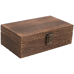 COHEALI Wooden Storage Box with Foam Liner Wax Seal Stamp Head Storage Box Wooden Coin Holder Jewelry Keepsake Chest Trinket Box for Earrings Necklace Bracelet