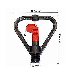 Gardening Irrigation Dripper 1/2" Middle Distance Nozzle Agricultural Garden Lawn Green Planting Irrigation Spray Rain Butterfly Rotary Impact Nozzle (Color : Rotary Nozzle 1)