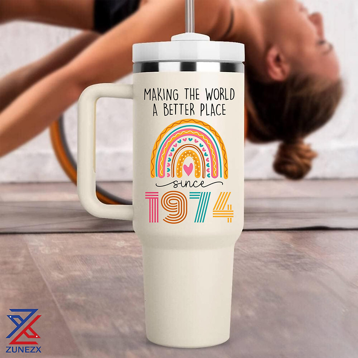 ZUNEZX 50th Birthday Gifts For Her, Women - 1974 Birthday Gift For Women - Cool Birthday Gift For 50 Year Old Woman - 50 And Fabulous Gift For Women - Gift For Women Turning 50-50th Tumbler 40oz