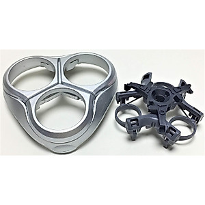 Shaver Razor Head Holder Cover & Frame Plate for Philips Norelco SmartTouch-XL HQ9100 HQ 9100XL 9100XLCC HQ9140 HQ 9140XL 9140XLCC HQ9150 HQ 9150XL 9150XLCC HQ9160 HQ 9160XL 9160XLCC Beard Silver