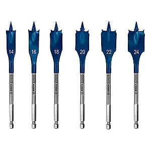 Bosch Professional 6X Expert SelfCut Speed Spade Drill Bit Set (Ø 14-24 mm, Accessories Rotary Impact Drill)