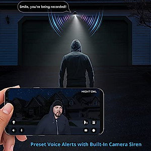 Night Owl 8 Channel Bluetooth Video Home Security Camera System with (8) Wired IP 4K HD Indoor/Outdoor Spotlight Cameras with Audio and 2TB Hard Drive (Expandable up to 12 Cameras)