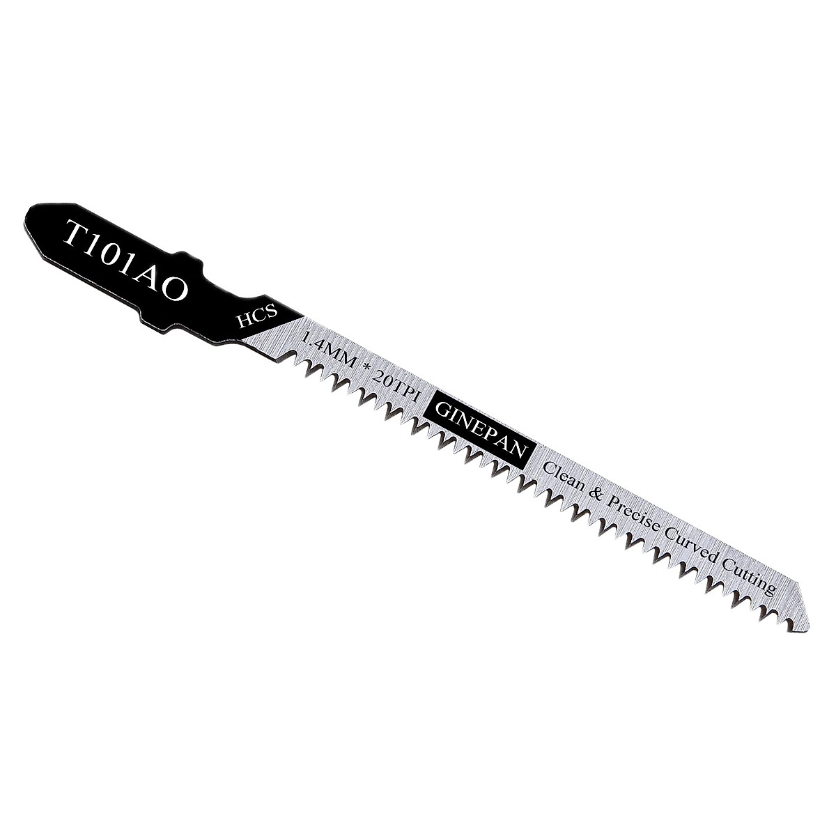 Jigsaw Blades T Shank 20PCS T101AO with Case, Compatible with Dewalt Bosch Black and Decker Jig Saw Blades Set for Wood, 3 in. 20 TPI Curved & Scrolling Fine Finish Cuts