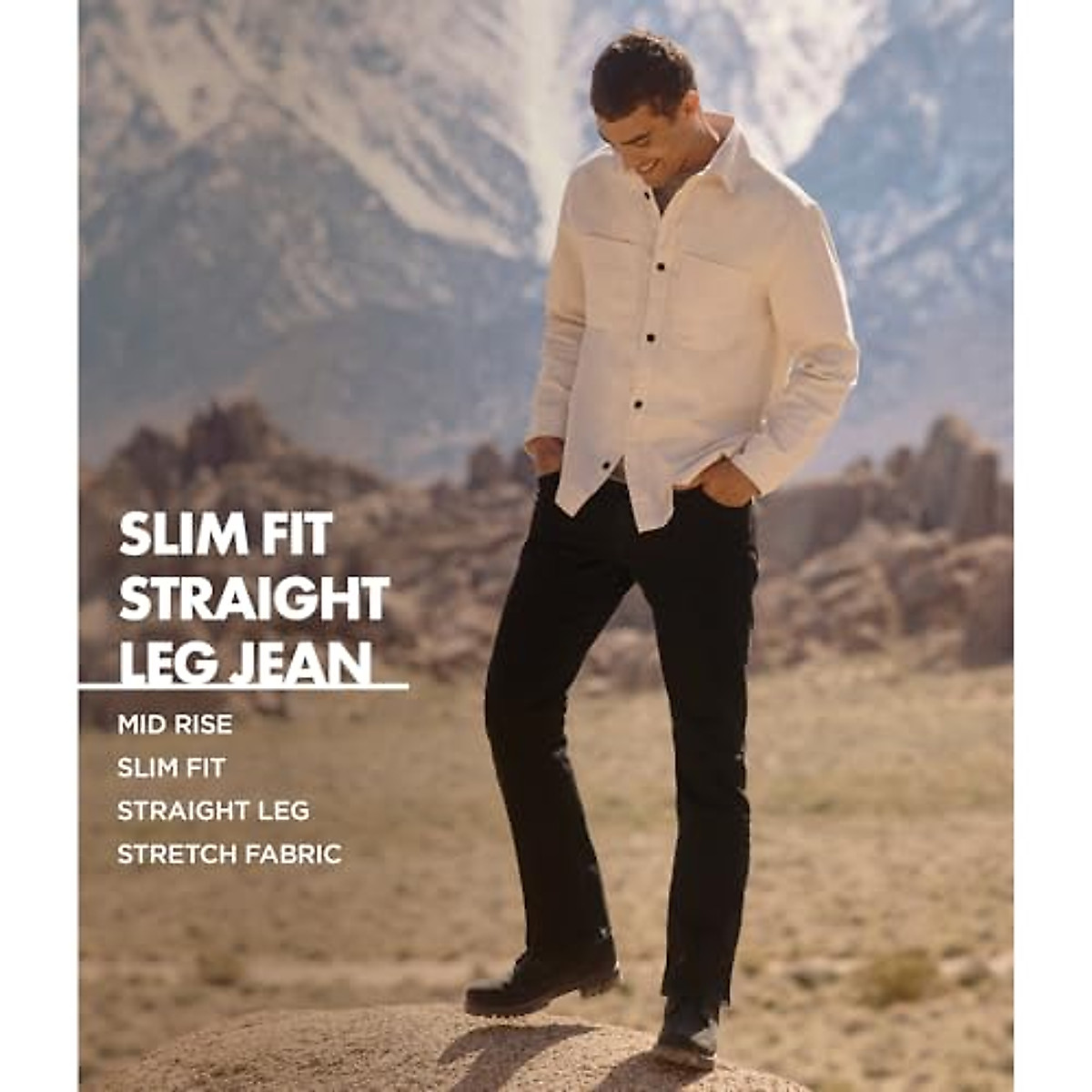 Wrangler Authentics Men's Slim Fit Straight Leg Jean, Anthracite, 32W x 32W