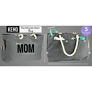 KEHO XXL Ultimate"Mom" Hospital Bag/Overnight Pregnancy Bag - (Grey)