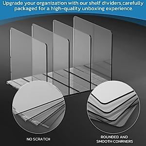 frtzal Purse Organizer for Closet, Shelf Dividers for Closet Organization Adjustable Plastic Handbag Organizers for Closets Purse Storage Organizer (4 layers Tra)