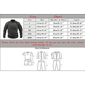Men's Tactical Fleece Sweatshirt 1/4 Zipper Military Top Solid Long Sleeve Outdoor Warm Hiking Shirt(Grey,XX-Large)