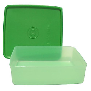 Tupperware Square Away Sandwich Keeper in Blue Green
