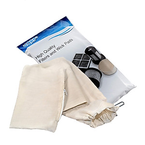 HQRP 3-pack Dust Collector Bag compatible with Bosch/RIGID/Ryobi/DeWalt/Kobalt/Skilsaw/Craftsman/Porter Cable/Delta/Makita 10" Tablesaws with 2.5" Dust Port