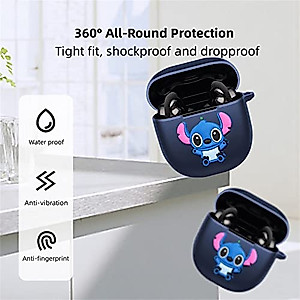 CASEVERSE Case for Bose QuietComfort Earbuds II, Soft Kawaii Silicone Cartoon Anime Protective Headphones Covers for Boys Girls Teens with Keychain