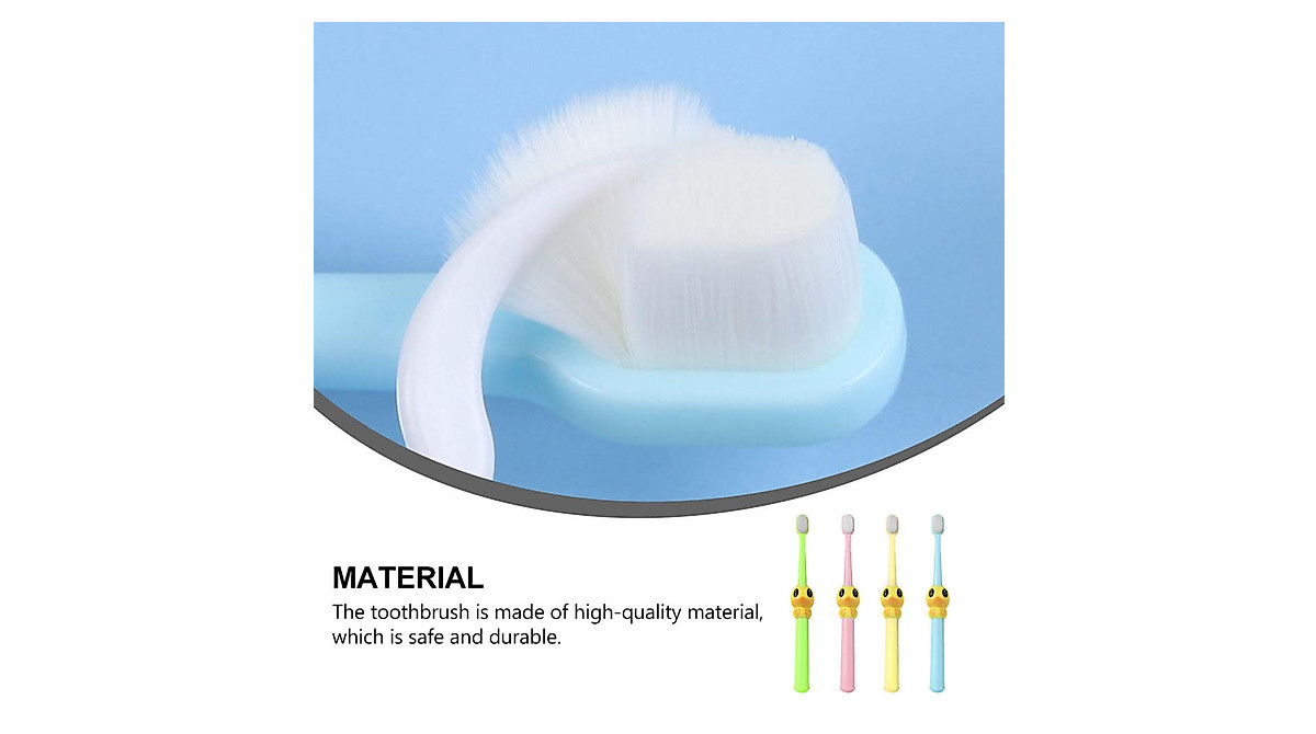 TOYANDONA Cartoon Duck Toothbrushes for Kids - 4pcs Set