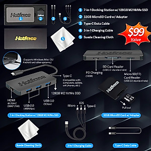 ASUS ROG Zephyrus 14" FHD 144Hz Gaming Laptop, AMD Ryzen 7-5800HS, NVIDIA GeForce RTX 3060 Graphics, 40GB RAM, 4TB PCIe SSD, Backlit Keyboard, Win 11, White, 128GB Docking Station Set