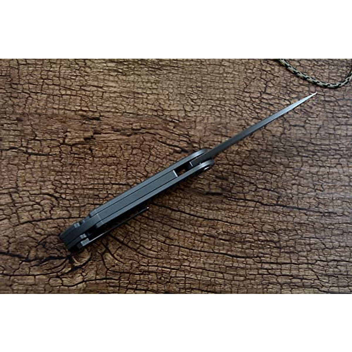 twosun TWOSUN Pocket Knife M390 Blade Flipper TC4 Titanium Handle TS308