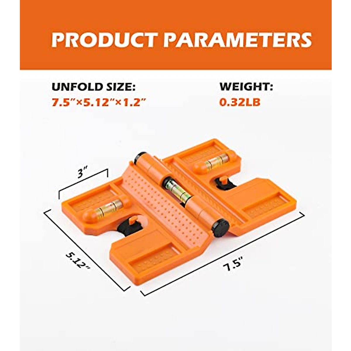 RONGPRO Magnetic Post Level, Folding Magnetic Post Level with Elastic Loop for Hands-free Work