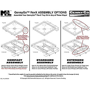 Mount-n-Lock GennyGo RevX2 RV Bumper-Mounted Generator & Cargo Carrier Tray Kit (Steel)