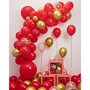 Styirl 60 pcs Gold Latex Balloons/Rose Gold Balloons/Pink Balloons/Black Balloons/White Balloons/Blue Balloons 5/10/12/18Inch for Happy Birthday Decorations/Graduation/Gender reveal/Baby shower