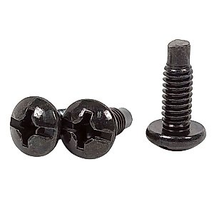 Monoprice 12/24 Screw for Rack, 50 -Piece, Black 108622