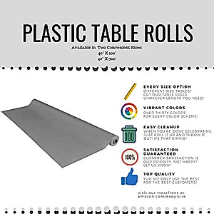 Premium Quality Plastic Table Cover Banquet Rolls 40" X 300' (Dark Blue)