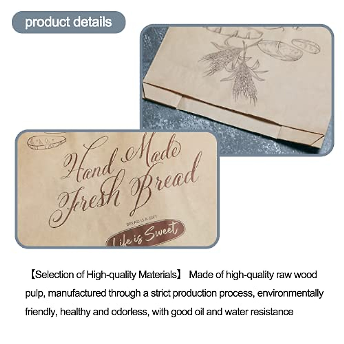 50 Pack 13.8 X 9.5 Inch Kraft Paper Bread Bags for Homemade Bread, Large Paper Bakery Bags for Bread Loaves, Eco Friendly Bread Packaging Storage Loaf Bags for Home Kitchen Bakery.…