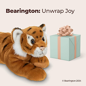 Bearington Lil' Saber Small Plush Stuffed Animal Tiger, 9 inches