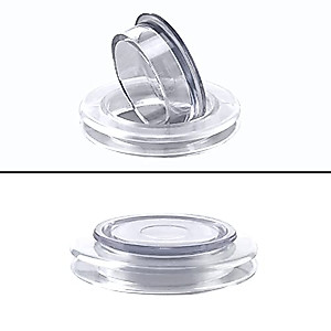 KINBOM 2 Inch 2 Sets Patio Table Umbrella Hole Ring and Cap Set, Clear Silicone Umbrella Hole Cover and Stoppers Replacement Accessories for Outdoor, Parasol Parts for Outside Garden Use(Transparent)