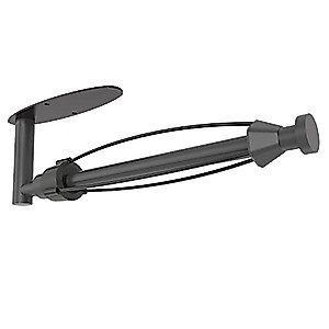 Paper Towel Holder Under Cabinet Wall Mount Paper Towel Holders with Damping Black Stainless Steel Kitchen Under Counter Hanging Paper Towels Rack with Self-Adhesive and Screws