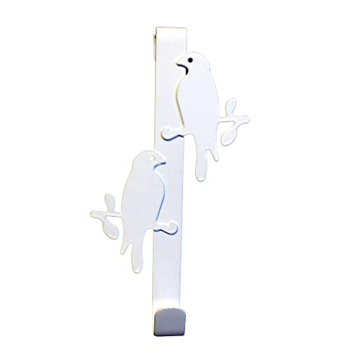 Bird Over The Door Hook - Coat Multi Purpose Organizer Hanger for Doors Door Mount Towel Hanger Towel Hooks for Bathroom Kitchen Beach Towels Bathrobe Swimsuit Door Mount Pool Towel Rack White