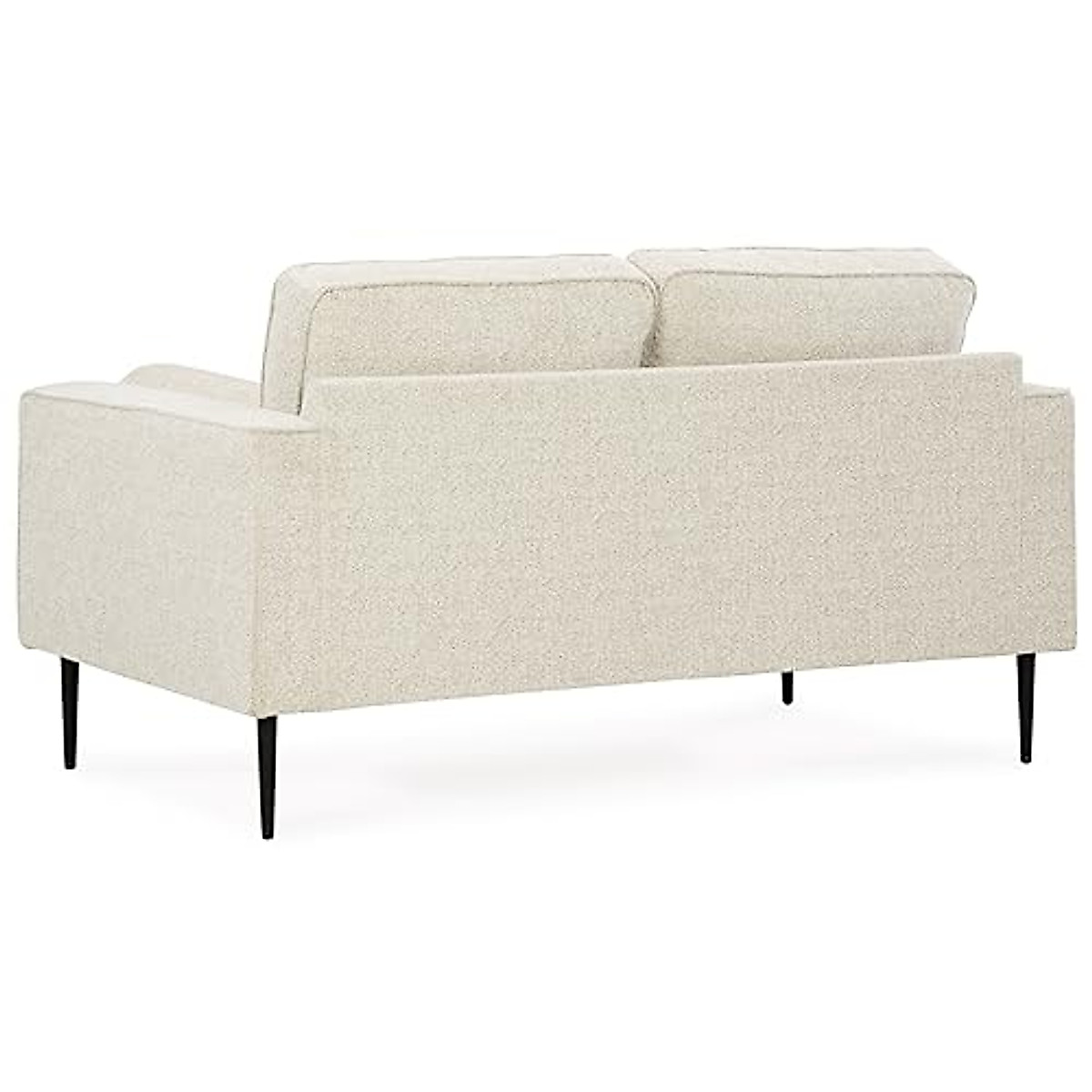 Signature Design by Ashley Hazela Contemporary Loveseat with 2 Bolster Pillows, Beige