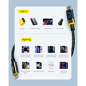 AOHI USB C to Lightning Cable, Type C to Lightning PD Fast Charge Cable