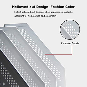 Aosivm 2Pcs Collapsible Magazine File Holder/Desk Organizer for Office Organization and Storage with 3 Vertical Compartments (Gray（3 Compartments）)