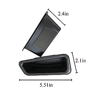 VESUL Front Row Door Side Storage Box Compatible with Volvo S60 2009-2017 2018 V60 2009-2017 2018 Armrest Phone Container Door Organizer Handle Pocket ABS Tray Insert Glove Pallet