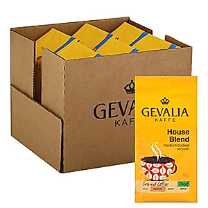 Gevalia Decaf Medium Roast House Blend Ground Coffee (12 oz Bags (Pack of 6))