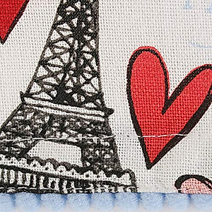 DII I Love Paris Collection Kitchen, Dishtowel Set, 18x28, Eiffel Tower, 4 Piece