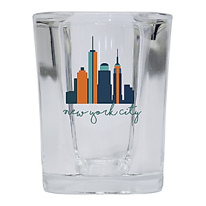 New York City New York NYC Statue of Liberty Brooklyn Manhattan Souvenir Square Shot Glass