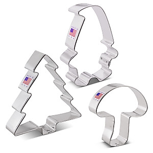 Gnome Enchanted Woodland 3-Pc. Set Made in USA by Ann Clark, Gnome, Mushroom, Tree