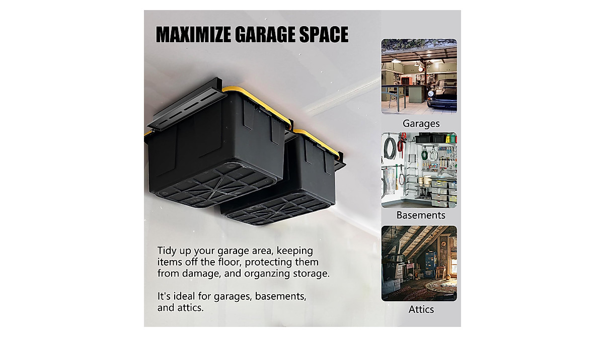 TOPTGO Garage Storage Rack - Heavy Duty Overhead Solution