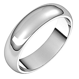 Banvari 14K Rose Gold 1mm Half Round Band Size 5.5| Made in USA