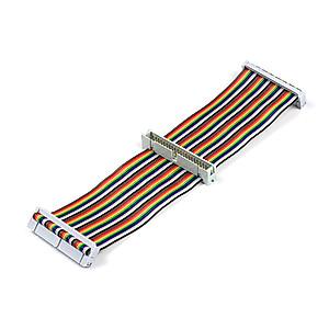 UCTRONICS GPIO Breakout Kit for Raspberry Pi Pico- Assembled Pi T- Type Breakout + 830 Tie Points Solderless Breadboard + 40 Pin Male - Female - Male Rainbow Ribbon Cable + 65pcs Jump Wires